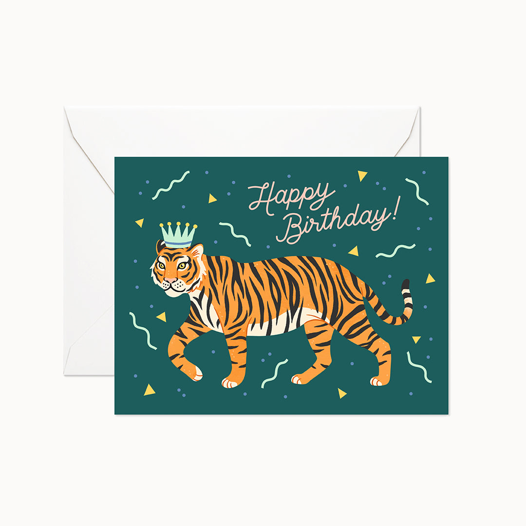 Tiger Birthday Card | Greeting Cards | Linden Paper Co. – Linden Paper Co.