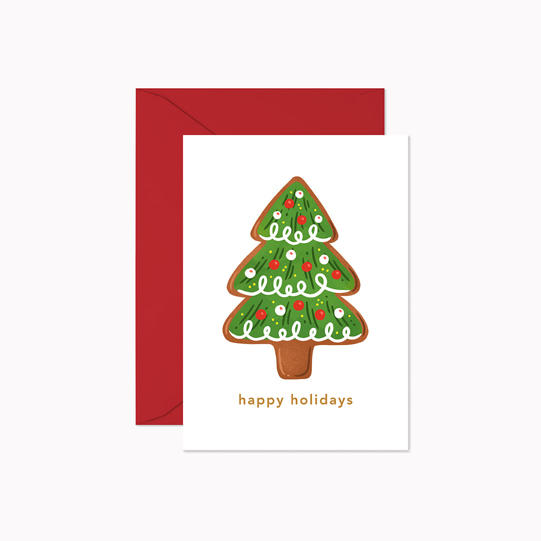 Happy Holidays Cookie Tree | Mini Card – Linden Paper Co.