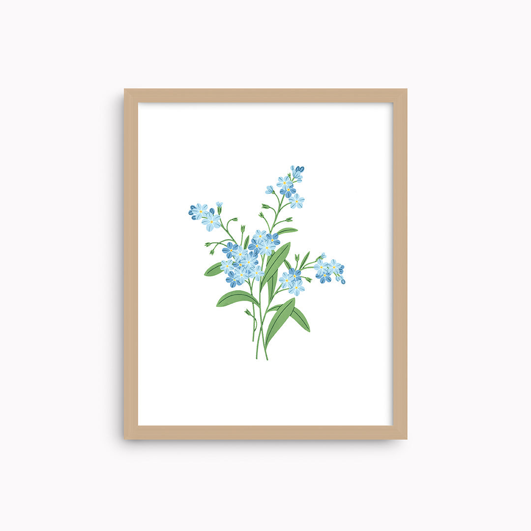 Forget-Me-Nots | Art Print | Linden Paper Co. – Linden Paper Co.