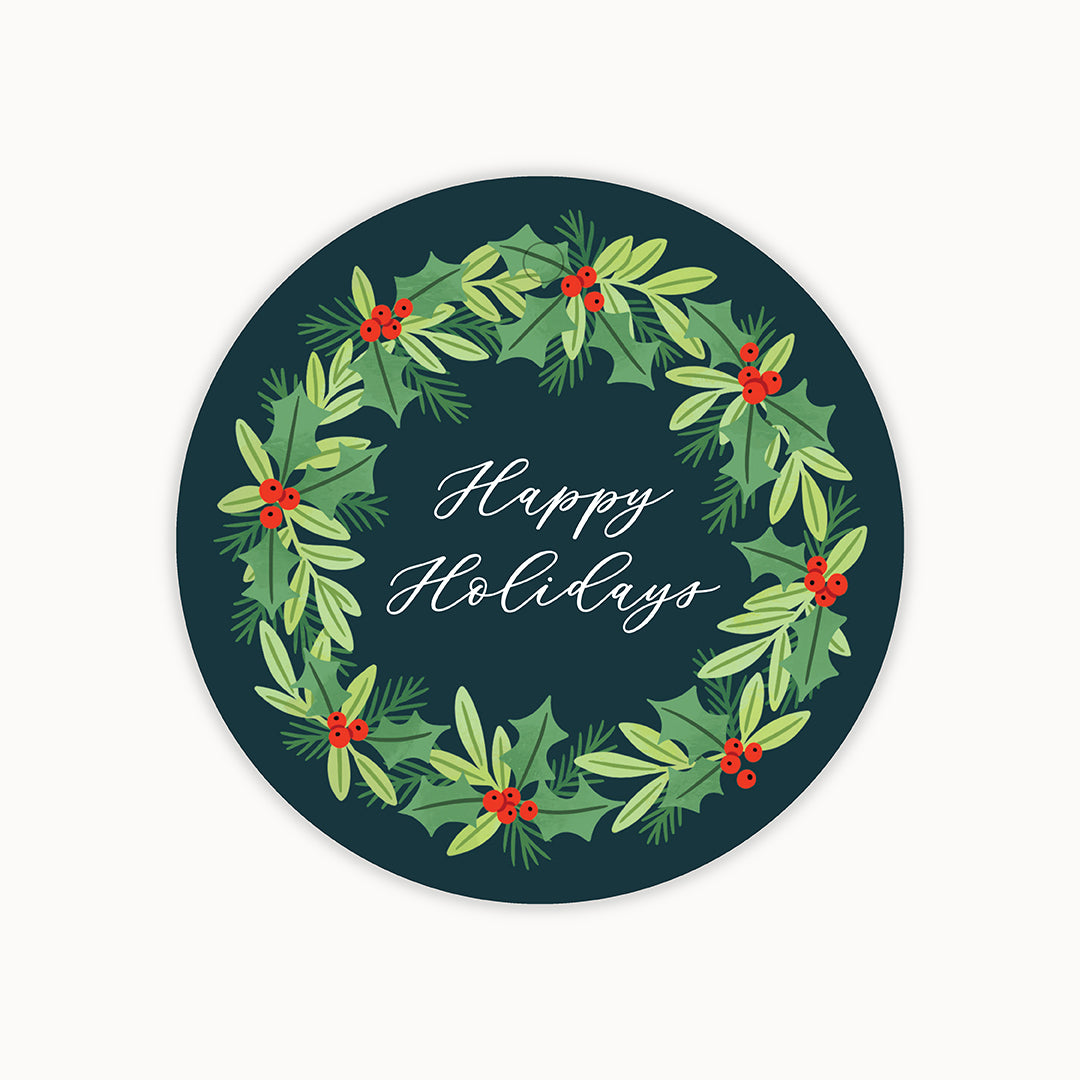 Holiday Wreath Gift Tag | Set of 8 - Wholesale – Linden Paper Co.