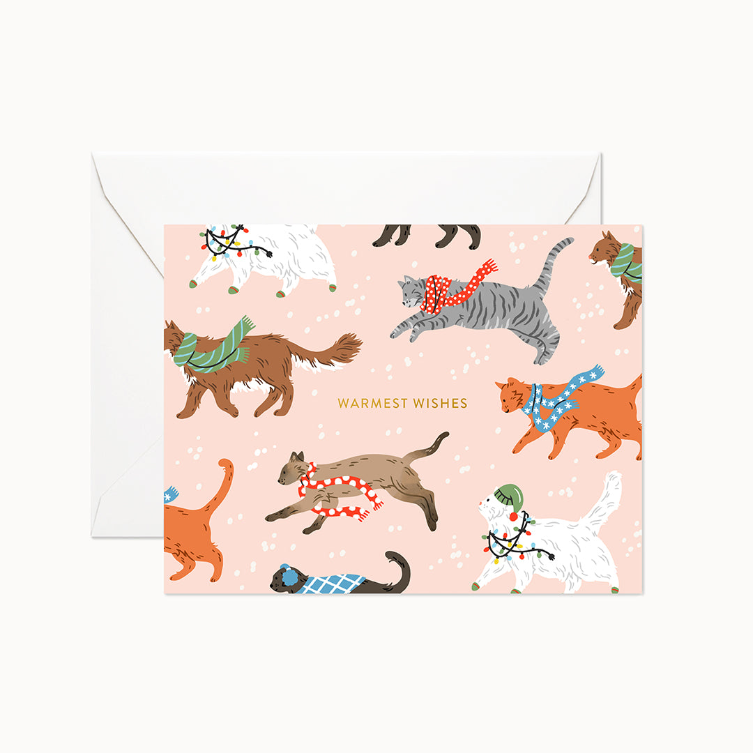 Warmest Wishes Cats Card – Linden Paper Co.