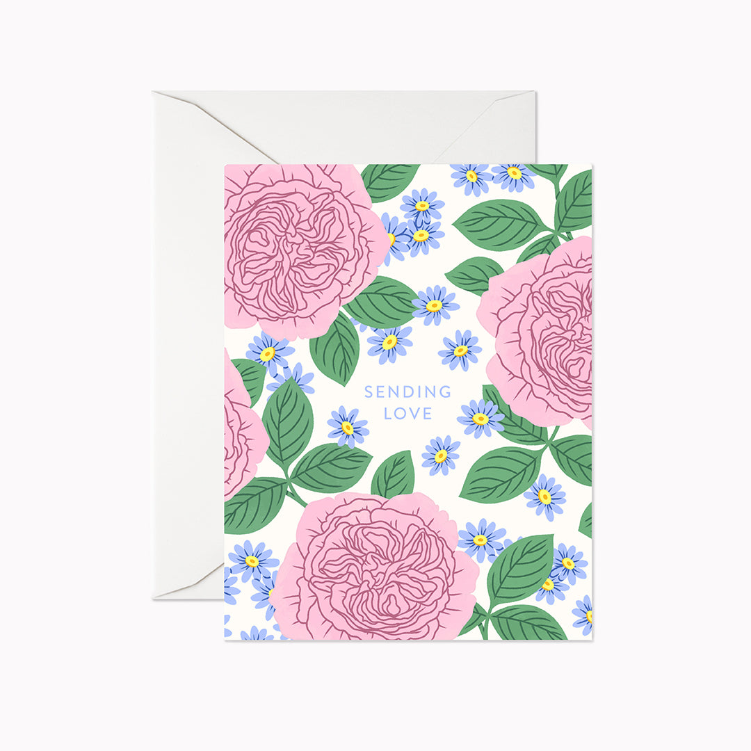 Sending Love Roses Card | Greeting Card | Linden Paper Co. – Linden ...